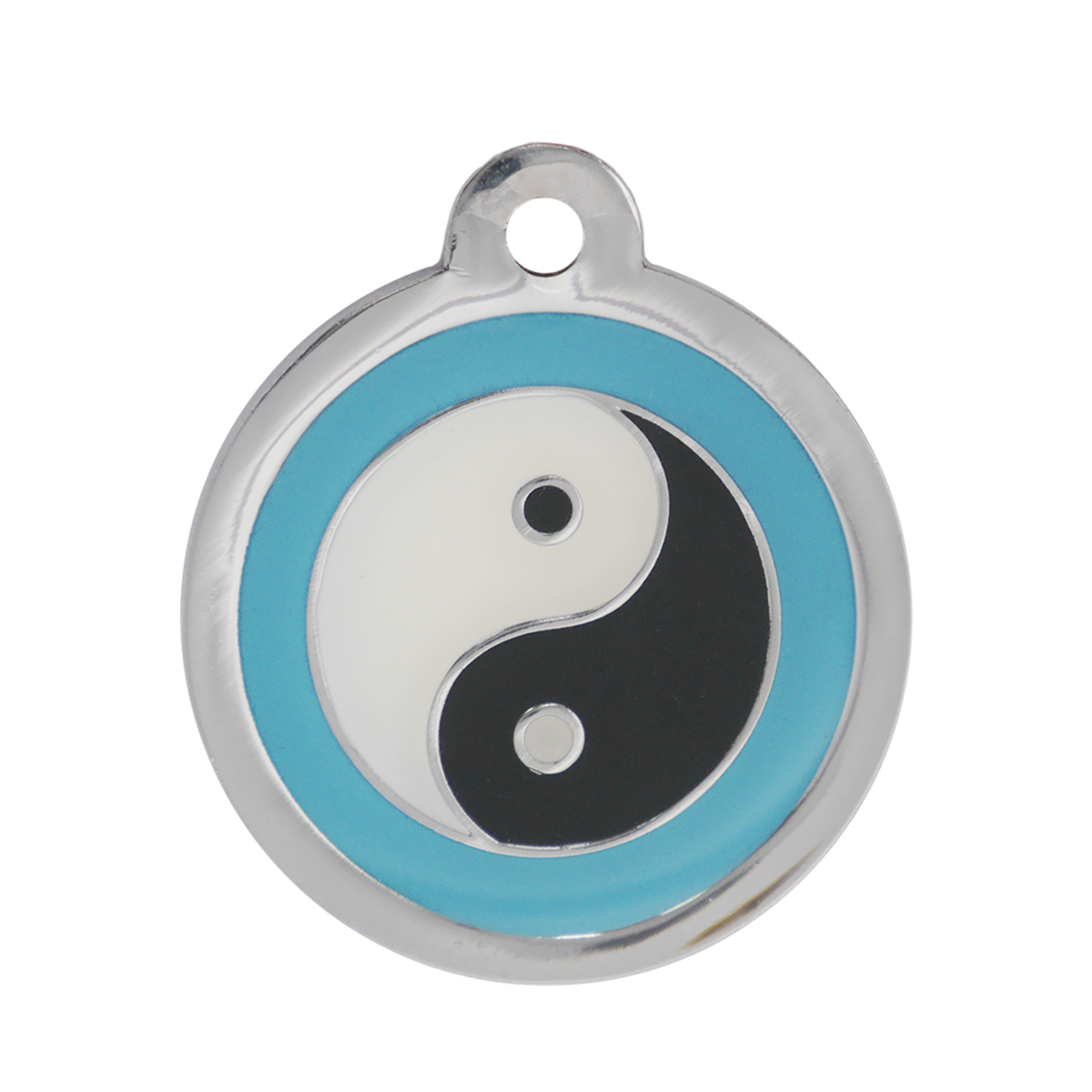 Blue Yin Yang Pet ID Tag | Engraved Tag for Cats & Dogs – Pet-Tags.com